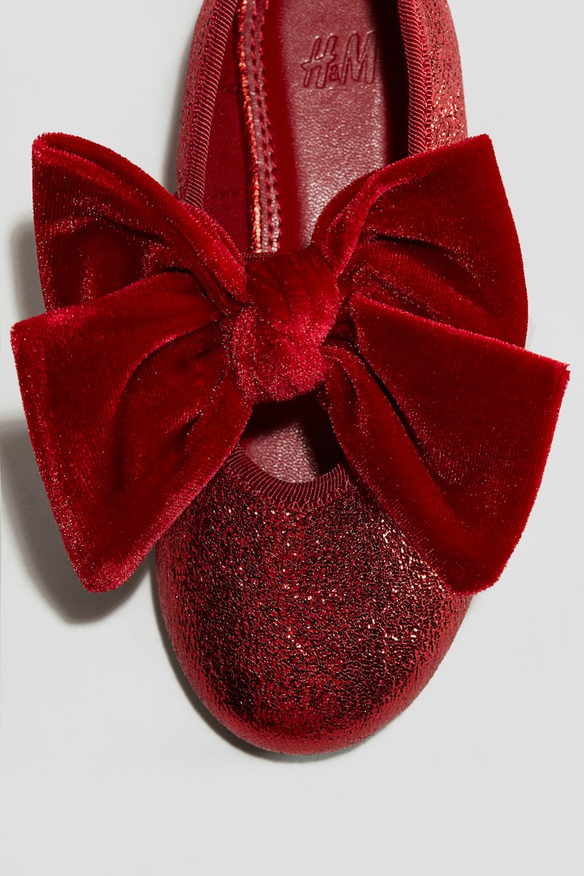 Bow-Detail Ballet Flats - Red - Kids | H&M US