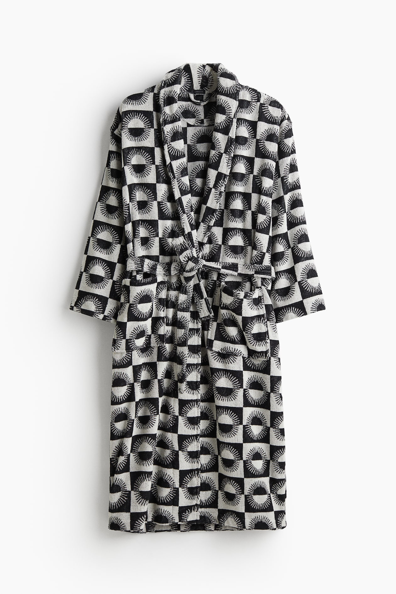 Patterned dressing gown - Black/Patterned - Home All | H&M GB