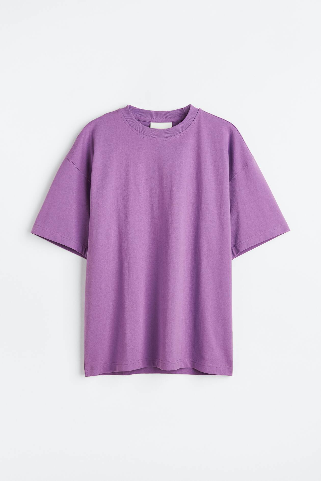 Playera Oversized Fit en algodón - Lila intenso - Men | H&M MX