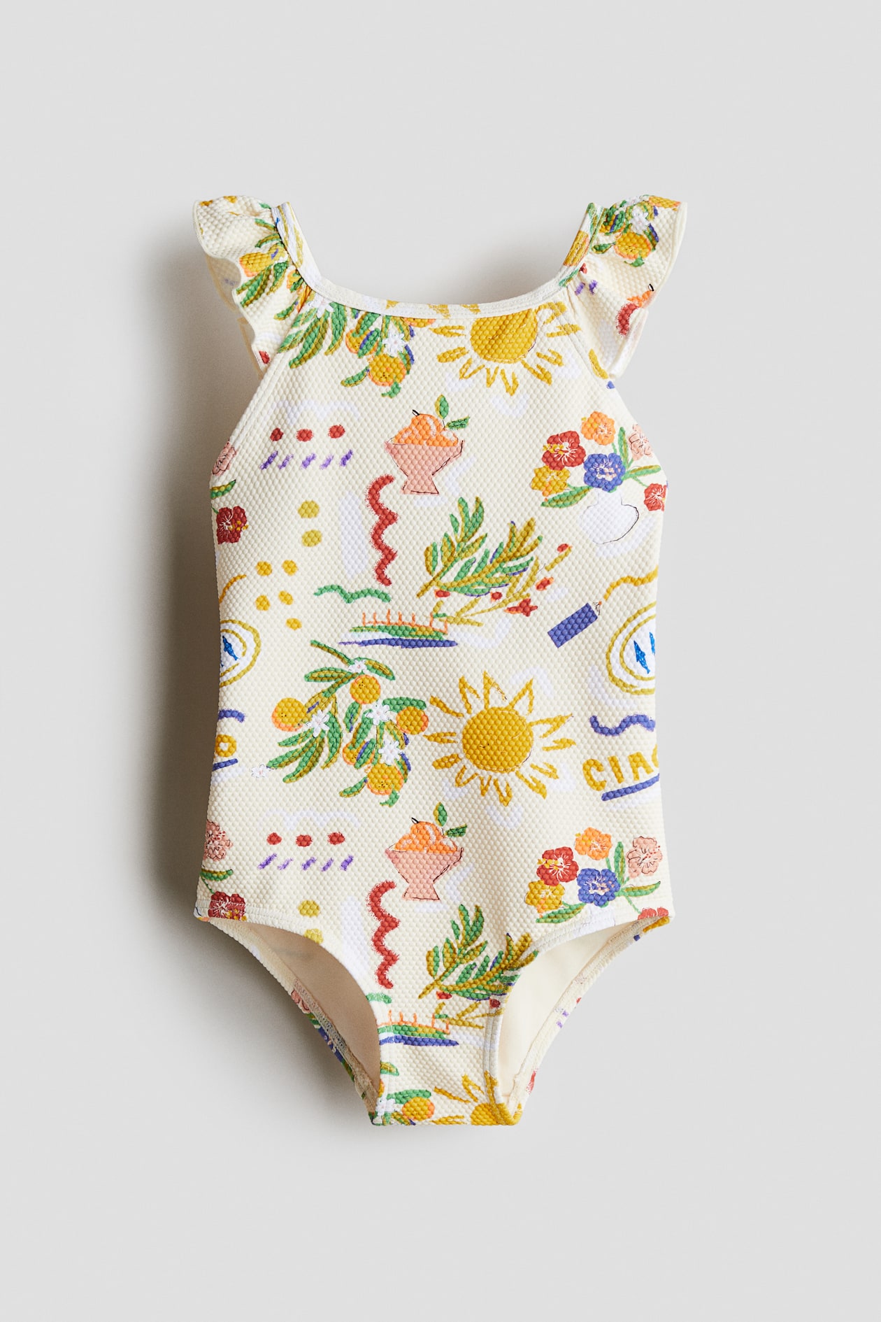 Plavky s texturou - Světle béžová/slunce - DĚTI | H&M CZ