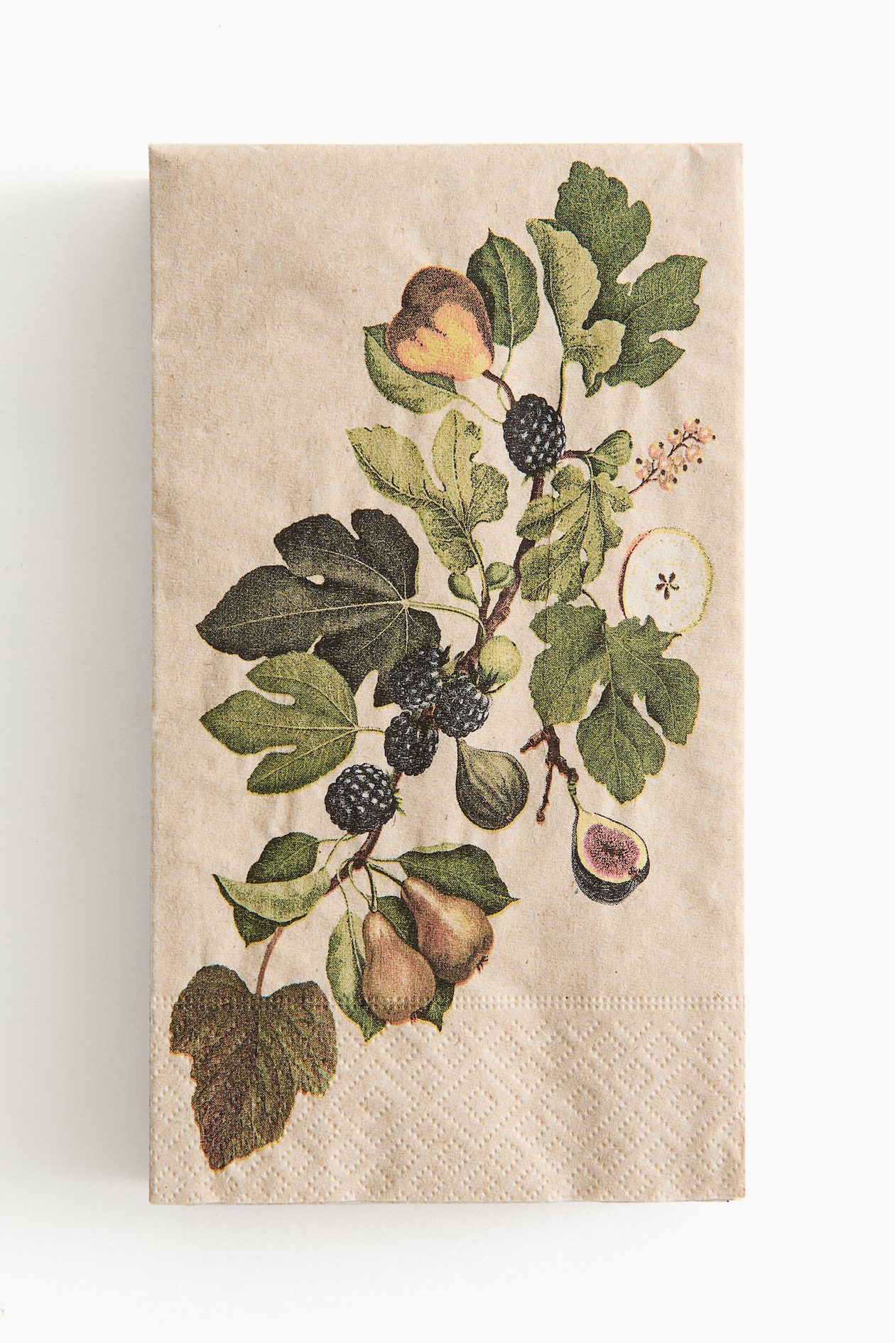 15-pack rectangular paper napkins - Light beige/Blackberries - Home All ...