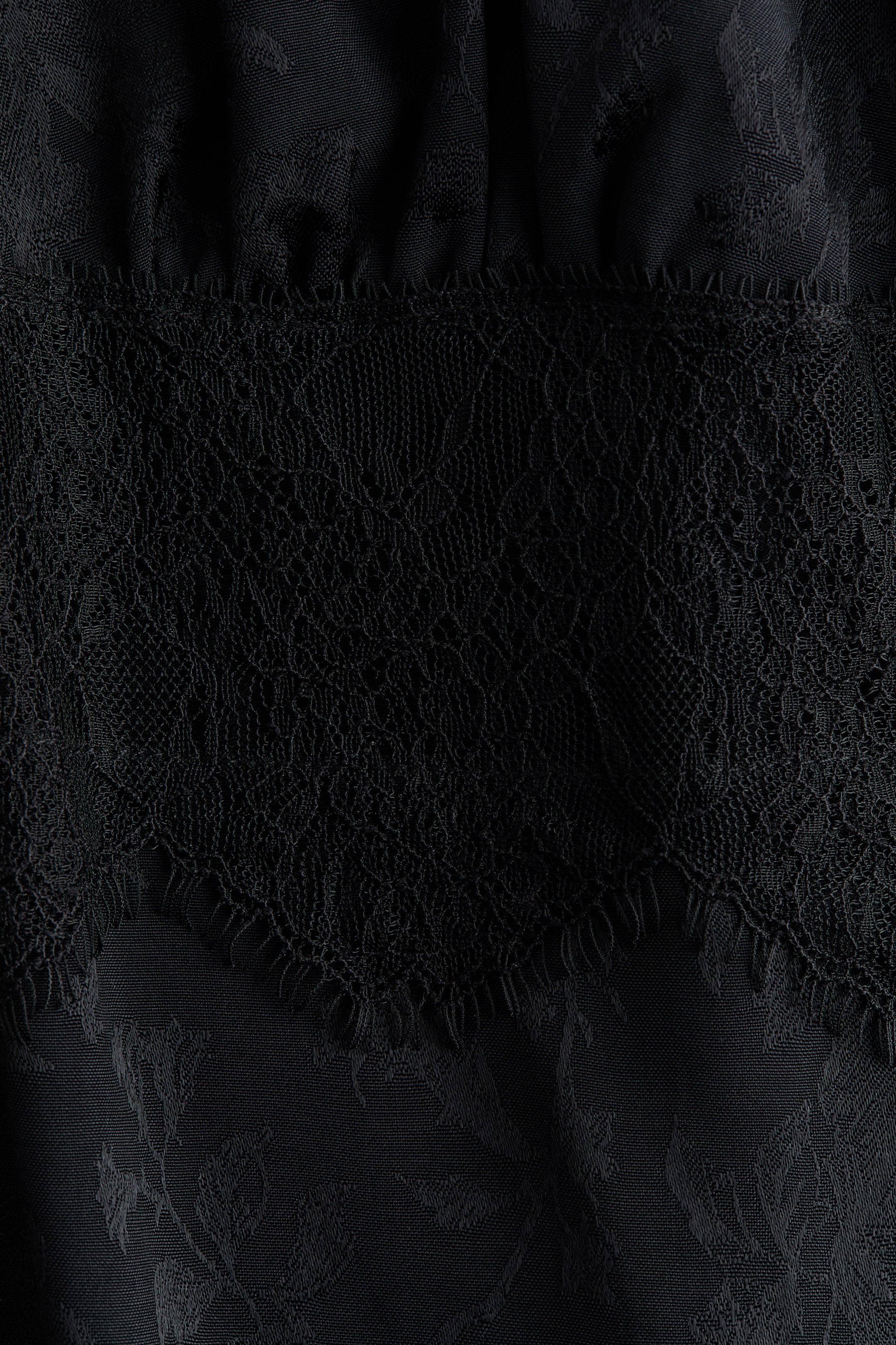 Dantel Detaylı Üst - Siyah - KADIN | H&M TR