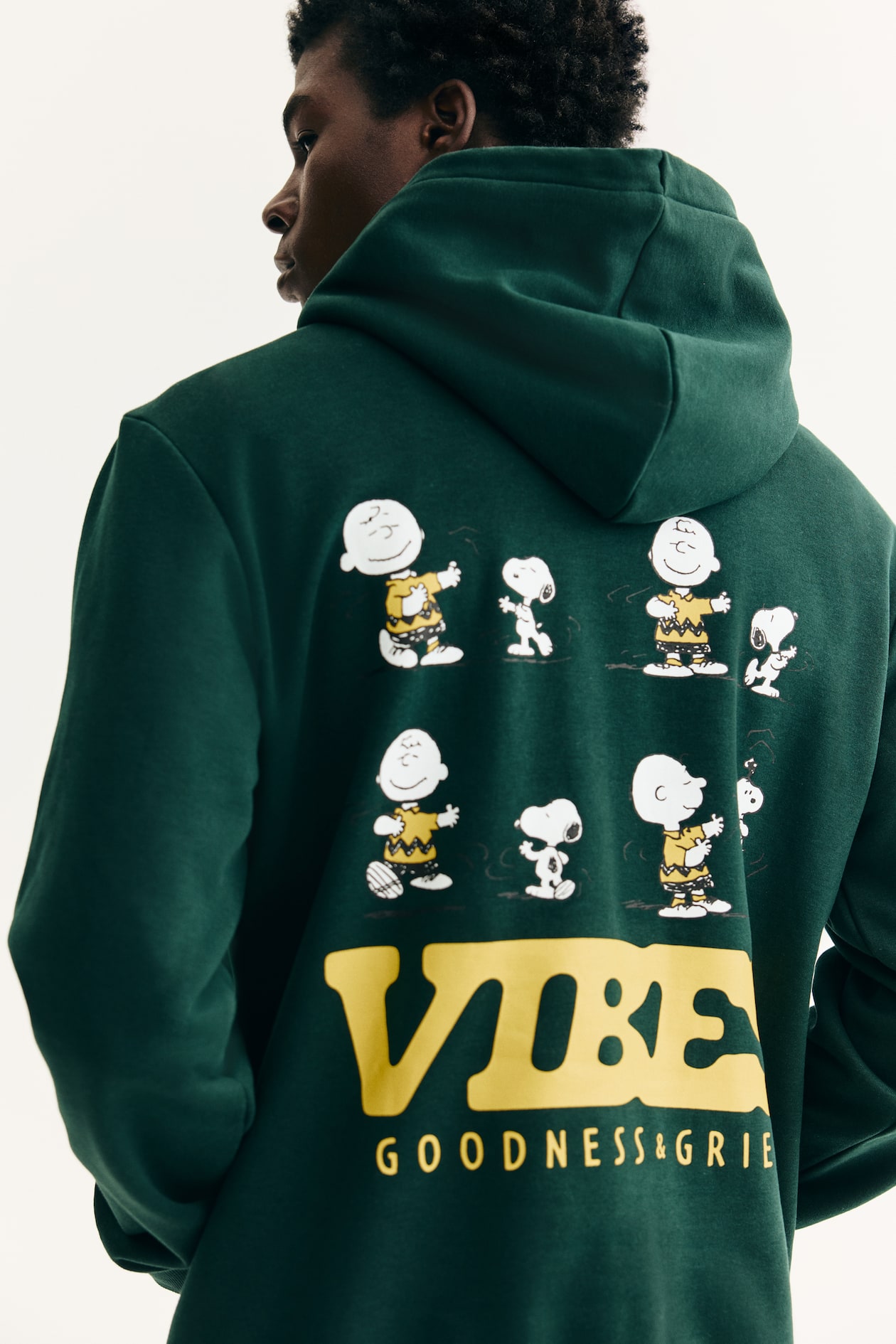 Men’s Green/Snoopy Regular Fit Hoodie | H&M US