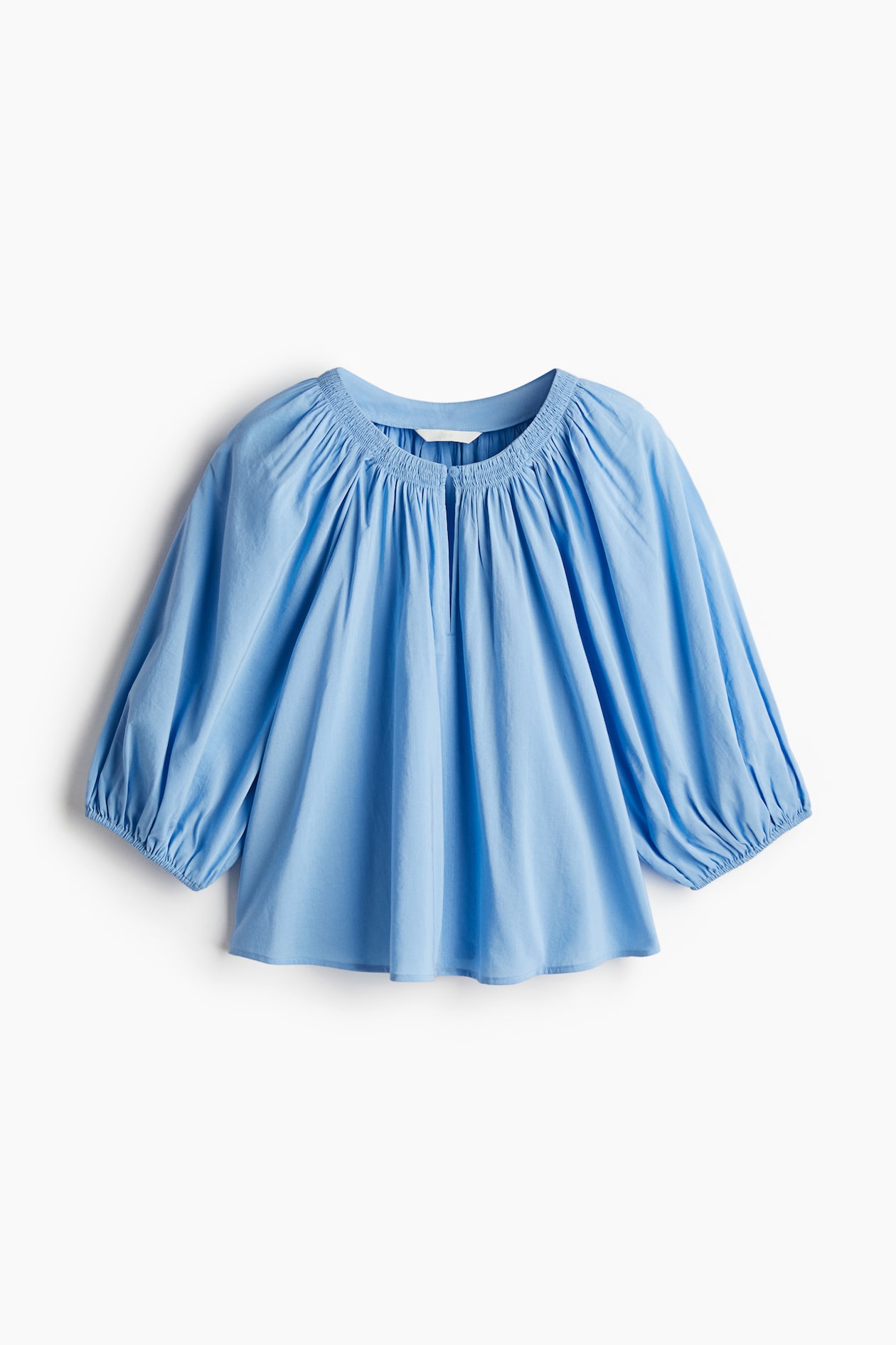 Women's Light blue Smock-neck blouse | H&M IN