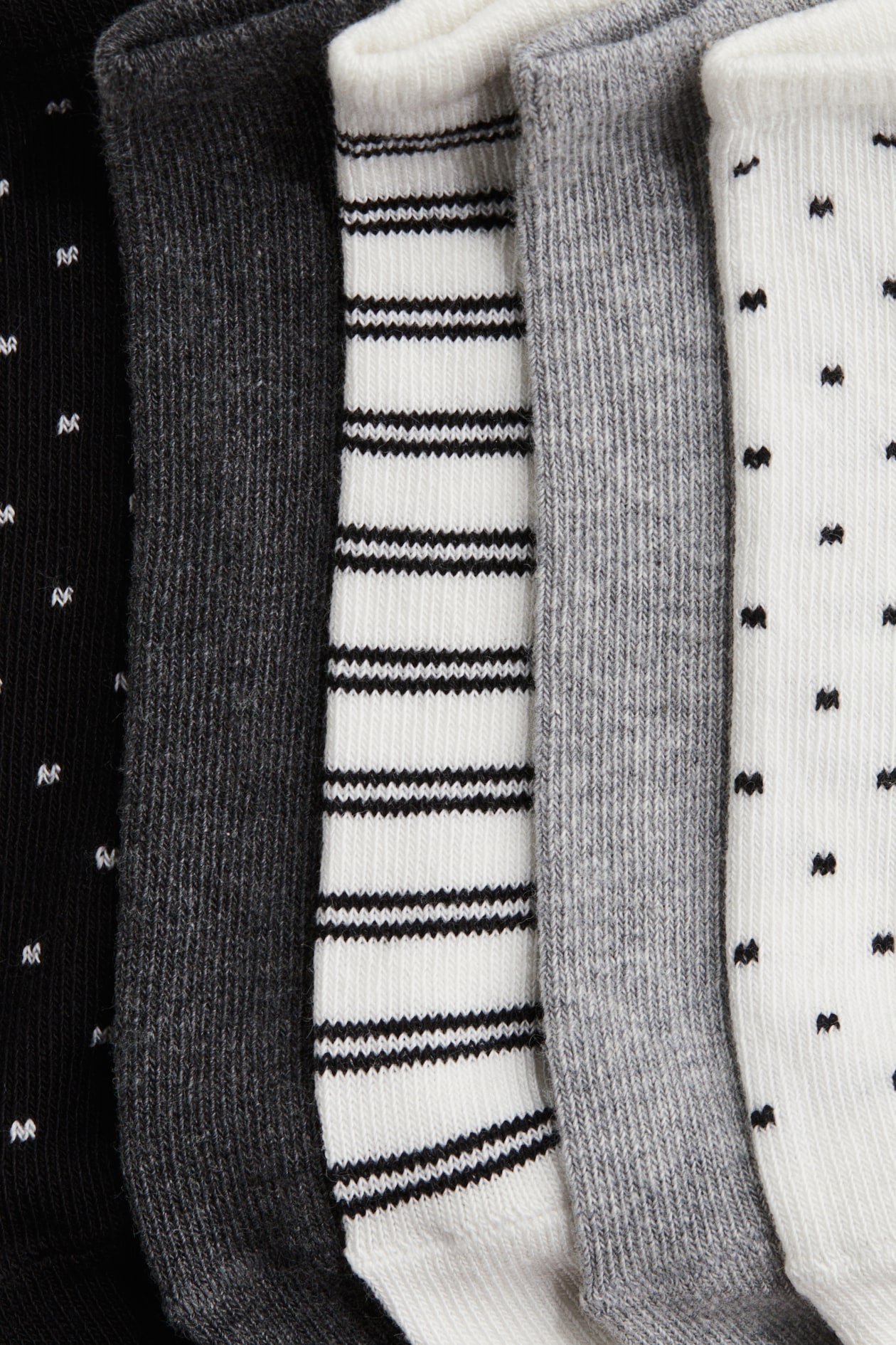 Women's White/dotted 7-pack Ankle Socks | H&M US