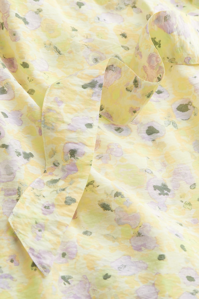 Maxi Wrap Dress - Light yellow/floral - Ladies | H&M US