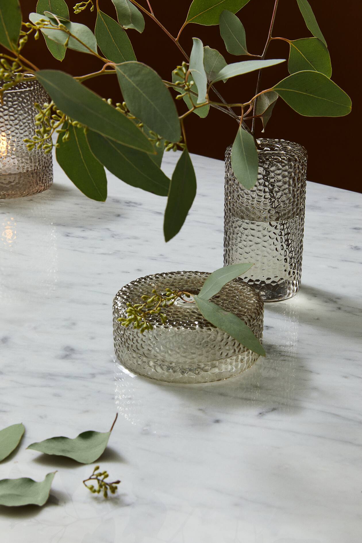 Hohe Mini-Vase aus Glas - Beige - Home All | H&M AT