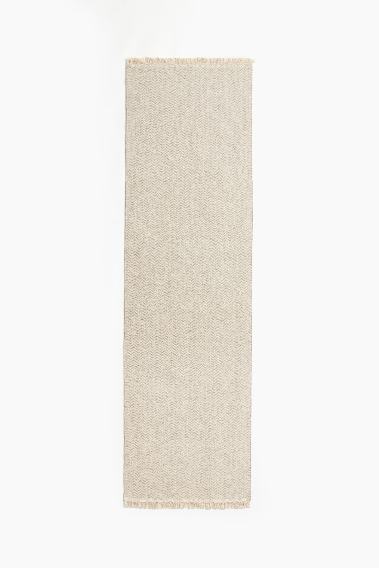 Cotton Runner Rug with Fringe - Beige - Home All | H&M US