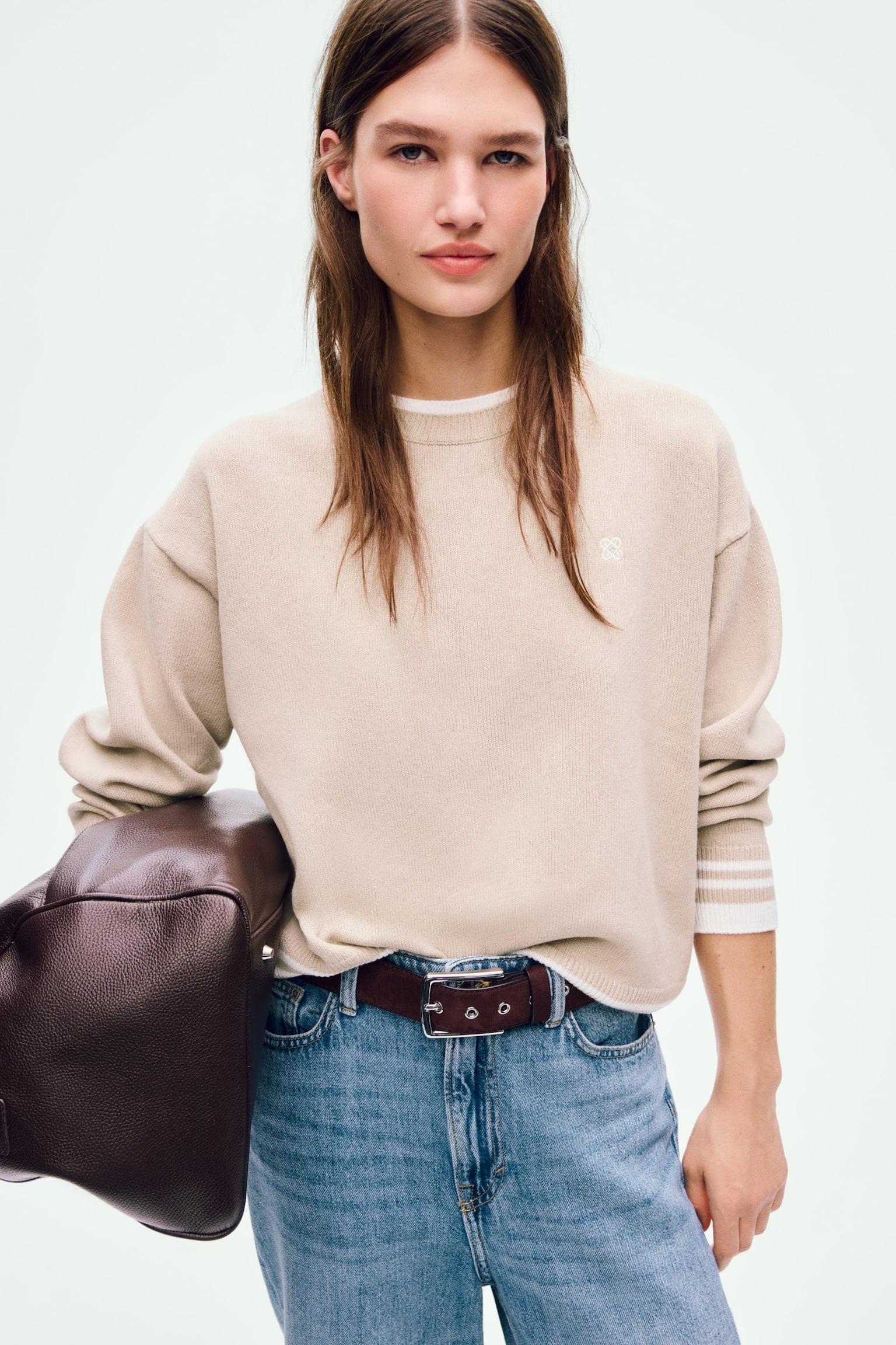 Layered-look jumper - Beige | H&M HK