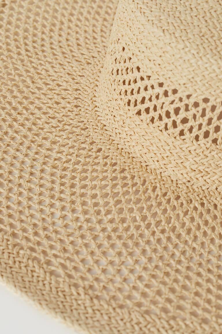 Grand chapeau de paille - Naturel - FEMME | H&M FR