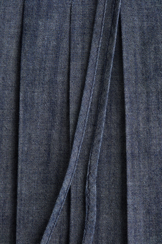 デニムペプラムトップス - ダークデニムブルー - レディース | H&M JP