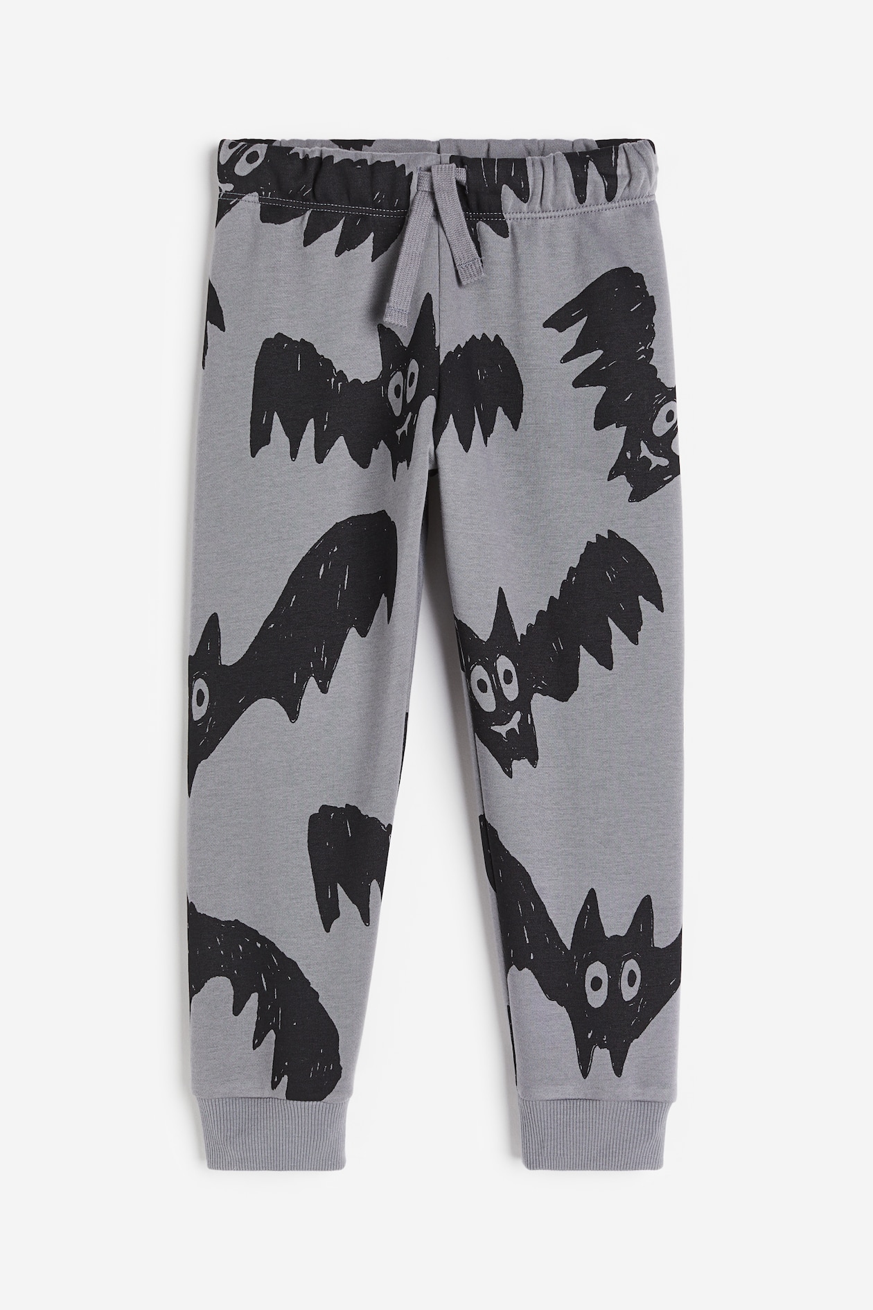 Grey/Bats Printed joggers for kids | H&M SG