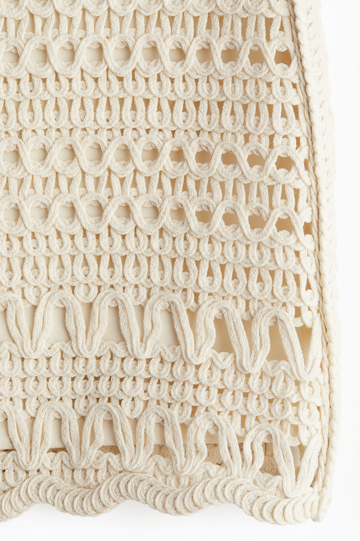 Women's Cream Crochet-Look Mini Shorts | H&M US