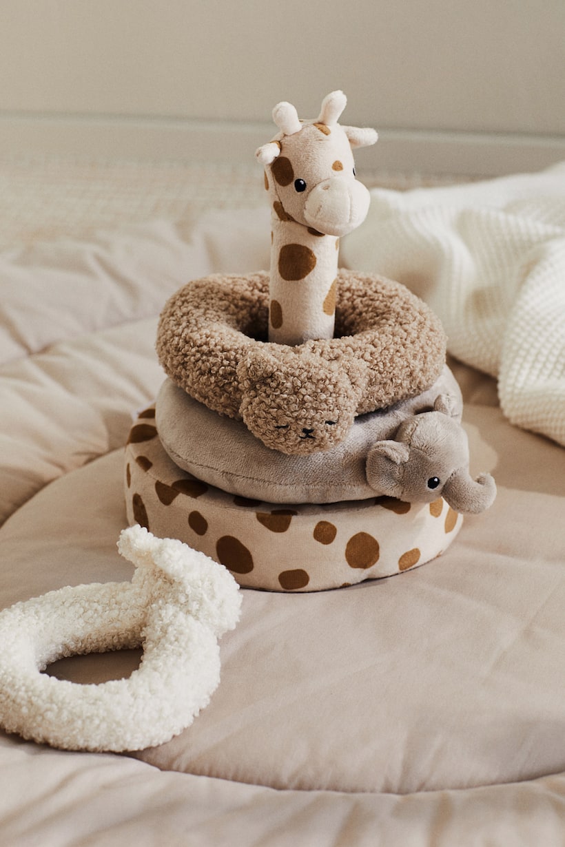 Soft Stacking Toy - Light beige/animals - Home All | H&M US