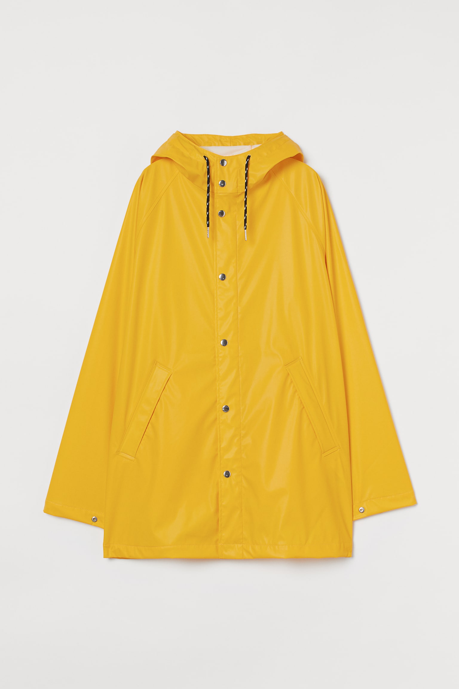 Hooded rain jacket - Yellow - Men | H&M