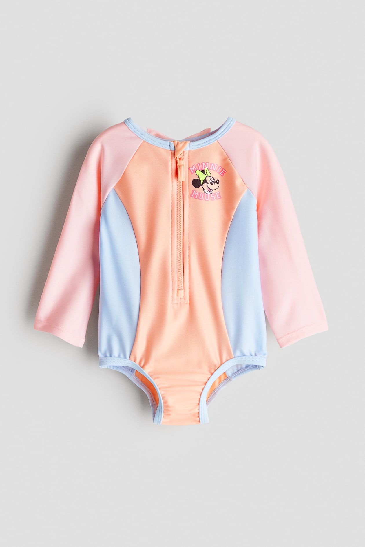 Long-sleeved swimsuit - Peach/Minnie Mouse - Kids | H&M IE