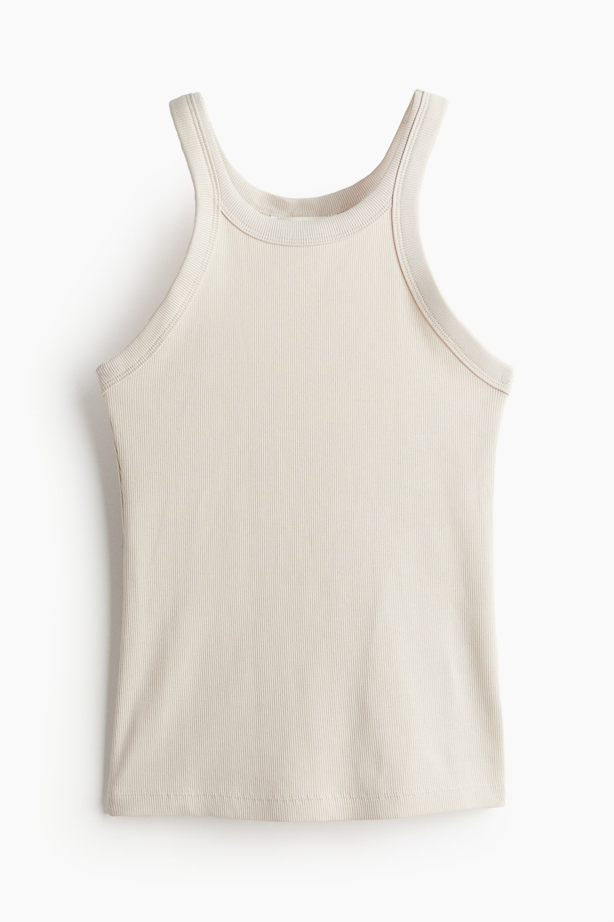 Women's Light beige Ribbed Tank Top | H&M CA