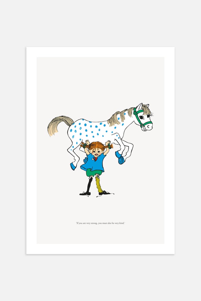 Pippi Is Strong Poster - Blue - Postery - Home All | H&M GB