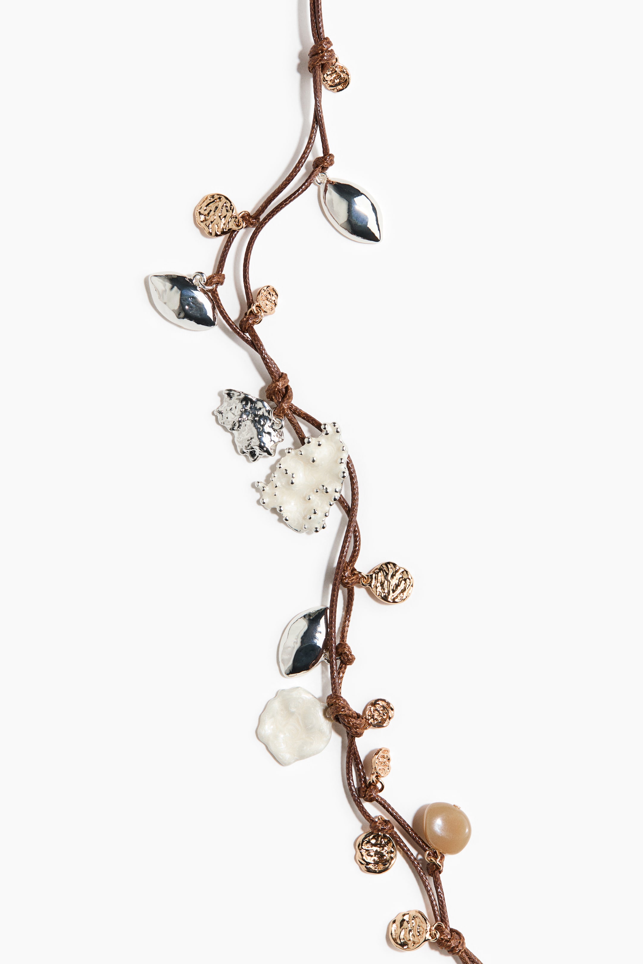 Women's Brown/Silver-coloured Cord charm necklace | H&M MY