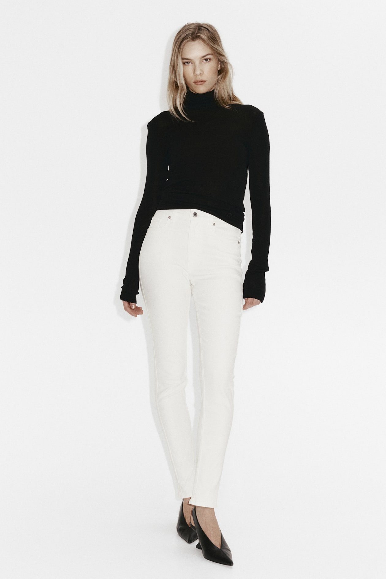 Women's White Skinny High Waist Jeans | H&M IN