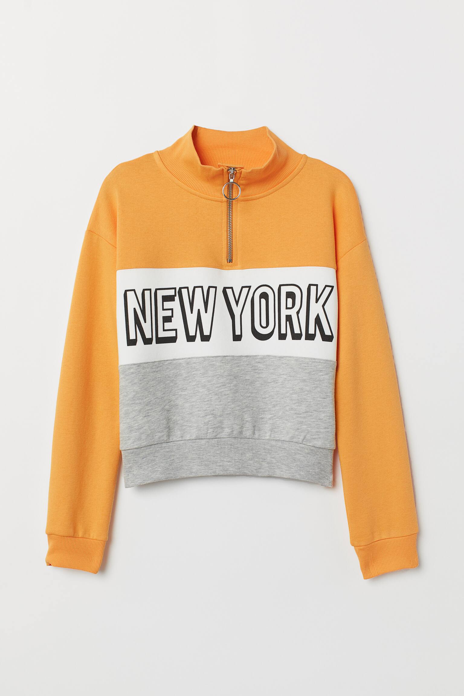 Boxy Sweatshirt - Yellow/New York - Kids | H&M US