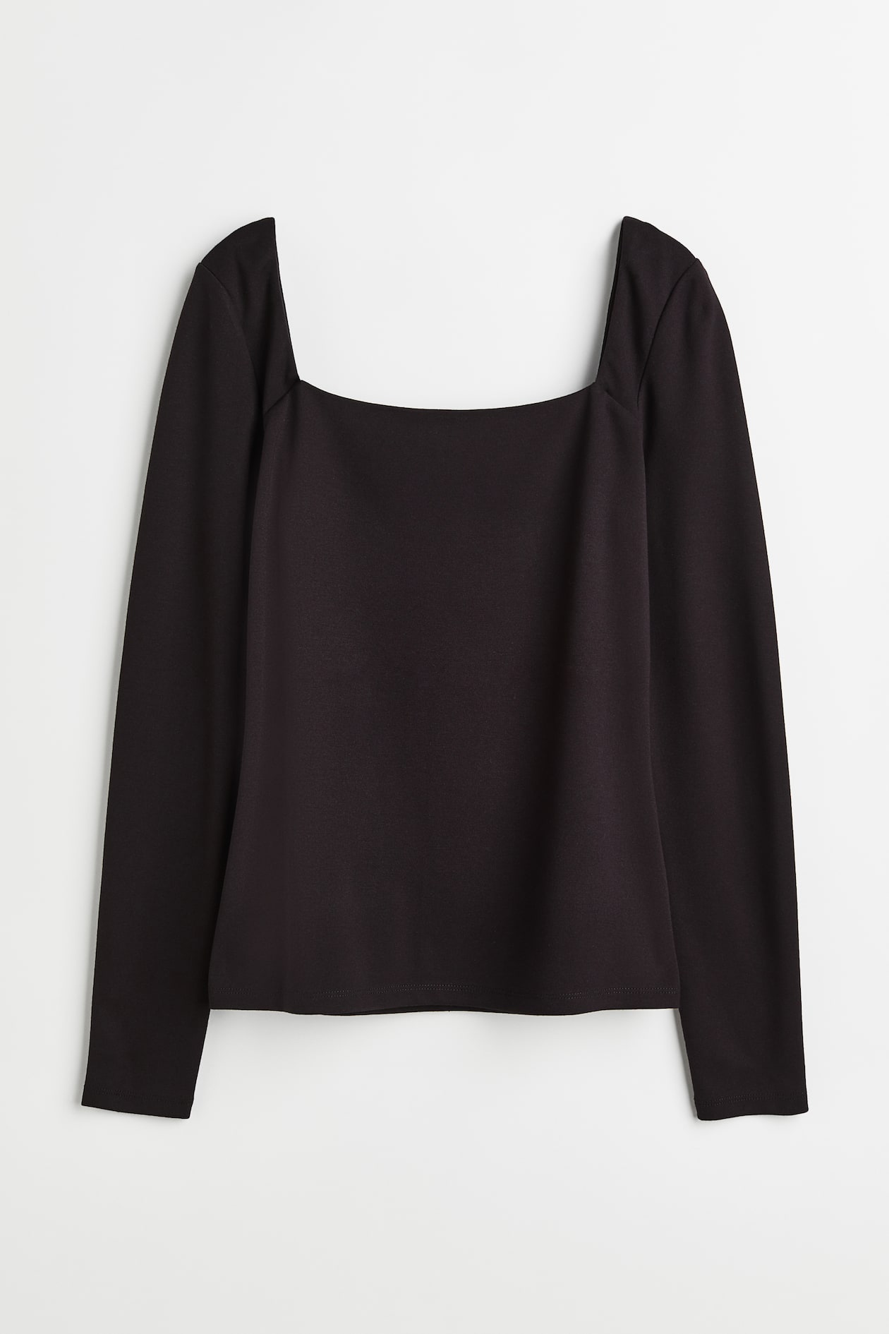 Women's Black Square-neck top | H&M IN