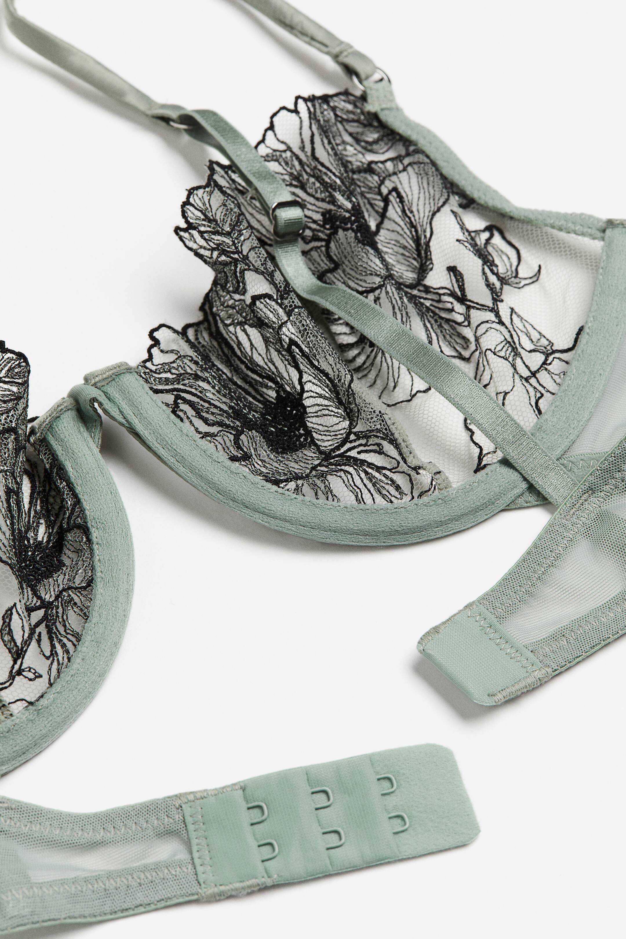 Unwattierter Bügel-BH aus Mesh - Hellgrün - Ladies | H&M AT