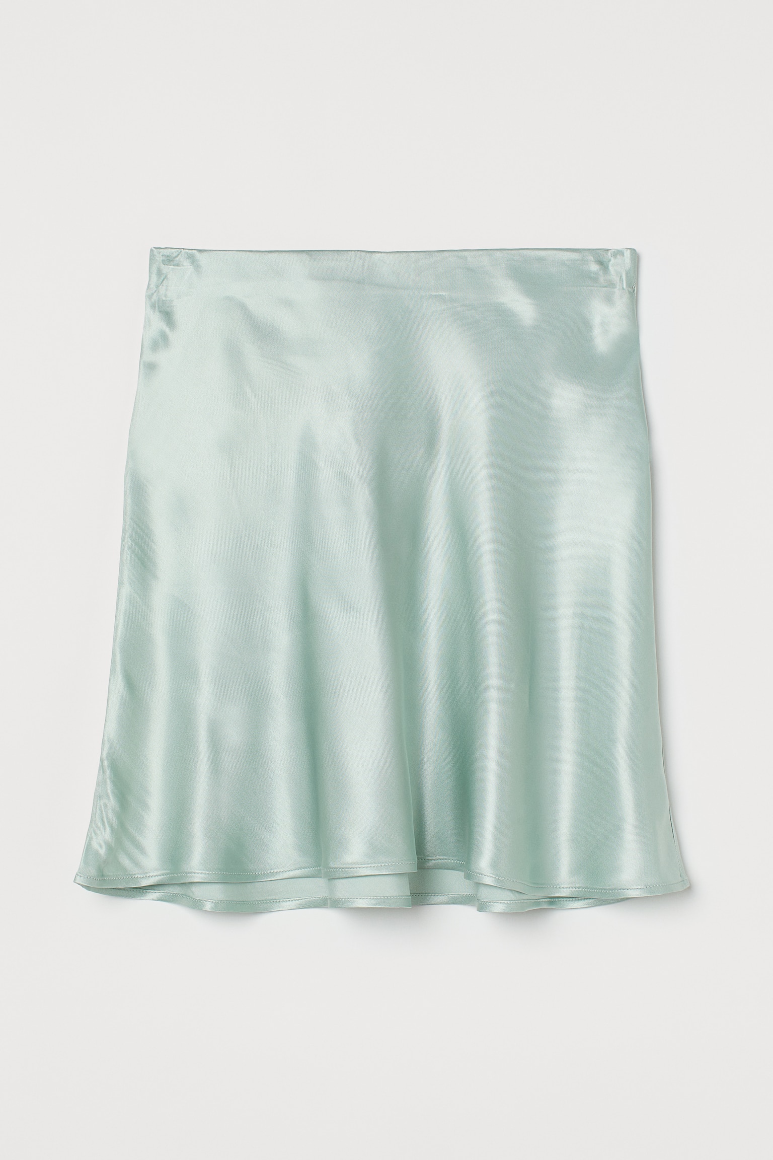 Korte satijnen rok - Hoge taille - Kort - Mintgroen - DAMES | H&M NL