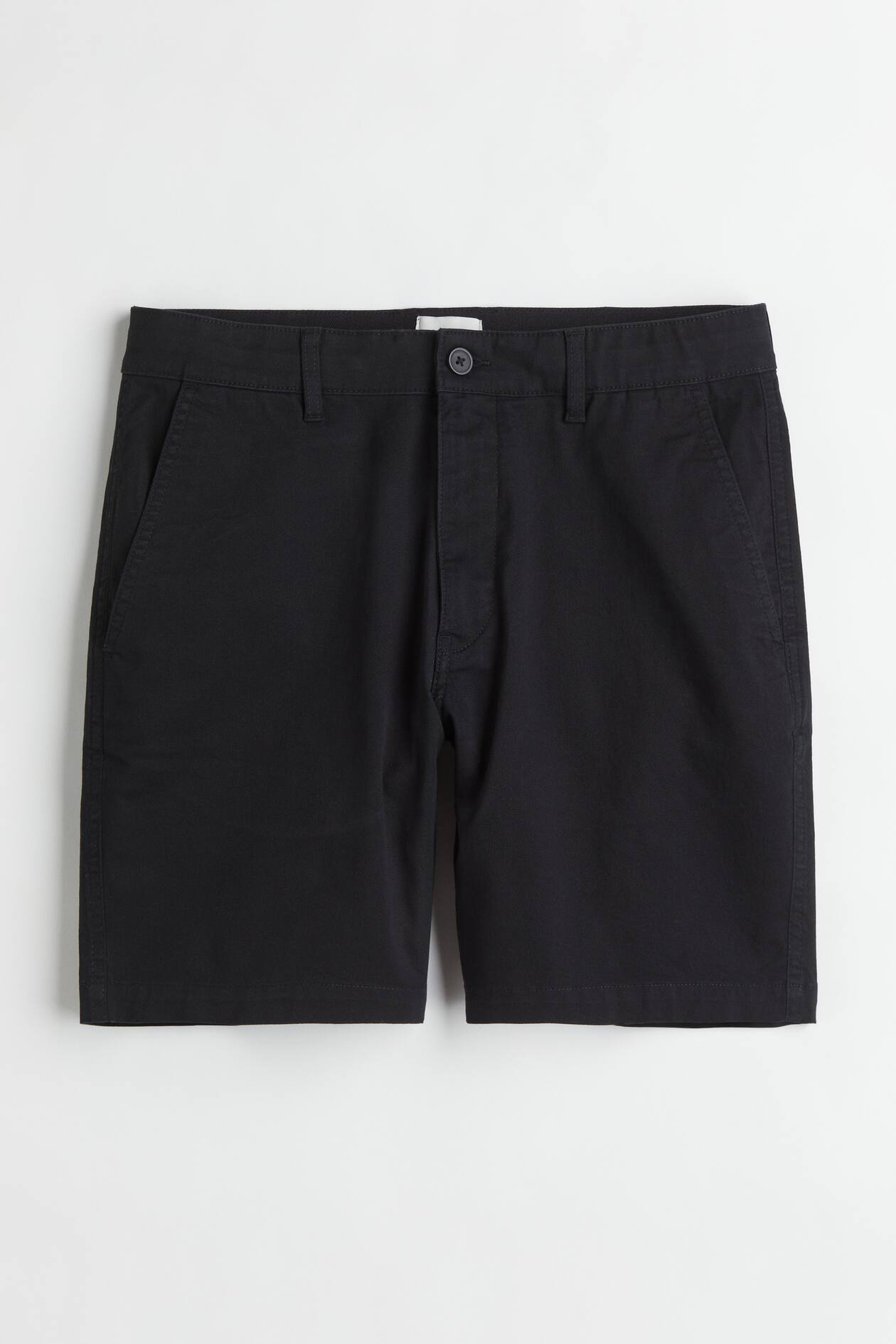 Men’s Black Regular Fit Cotton Chino Shorts | H&M AU