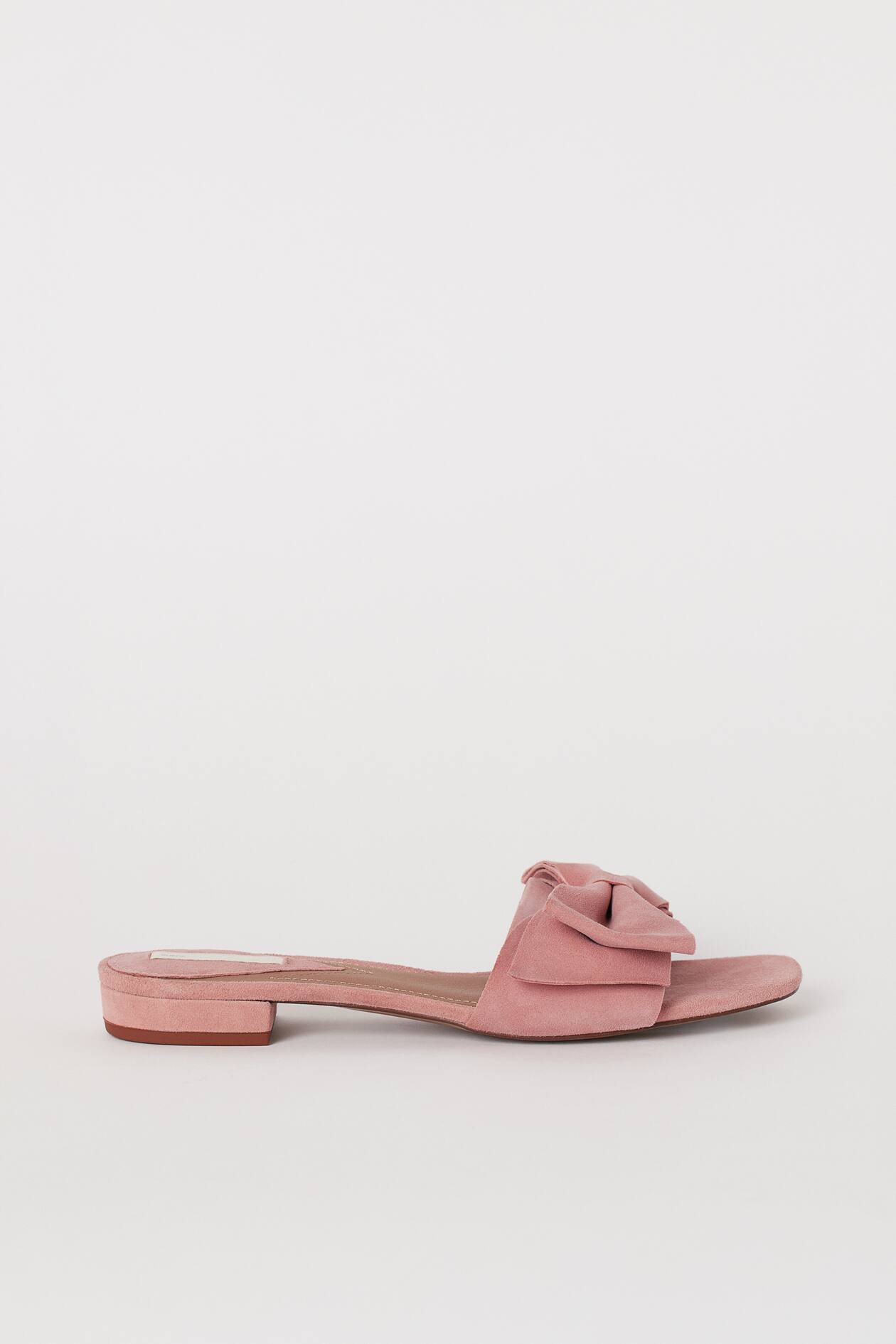 Suede Slides - Powder pink - Ladies | H&M US