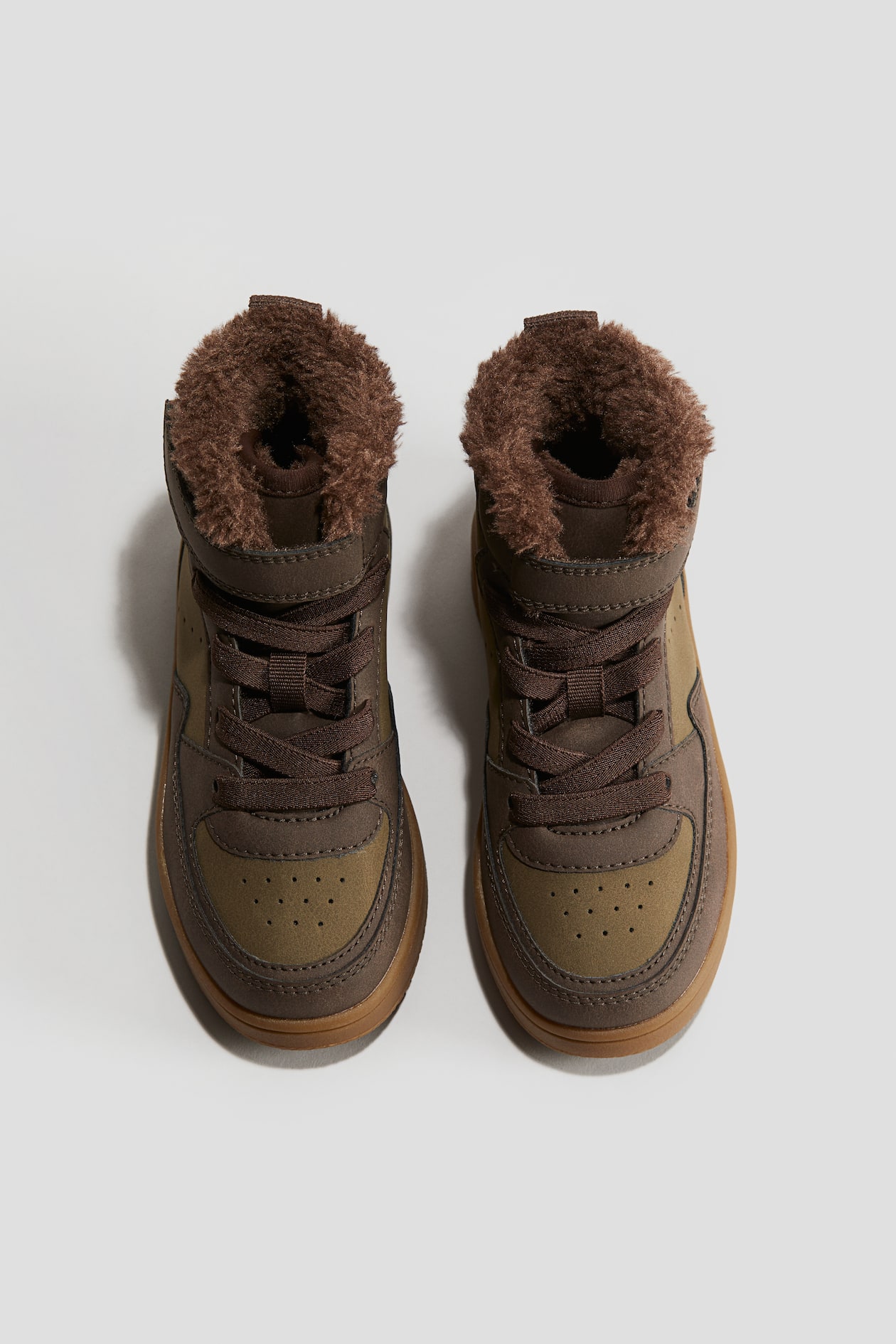Khaki green Warm-Lined High Tops for kids | H&M US