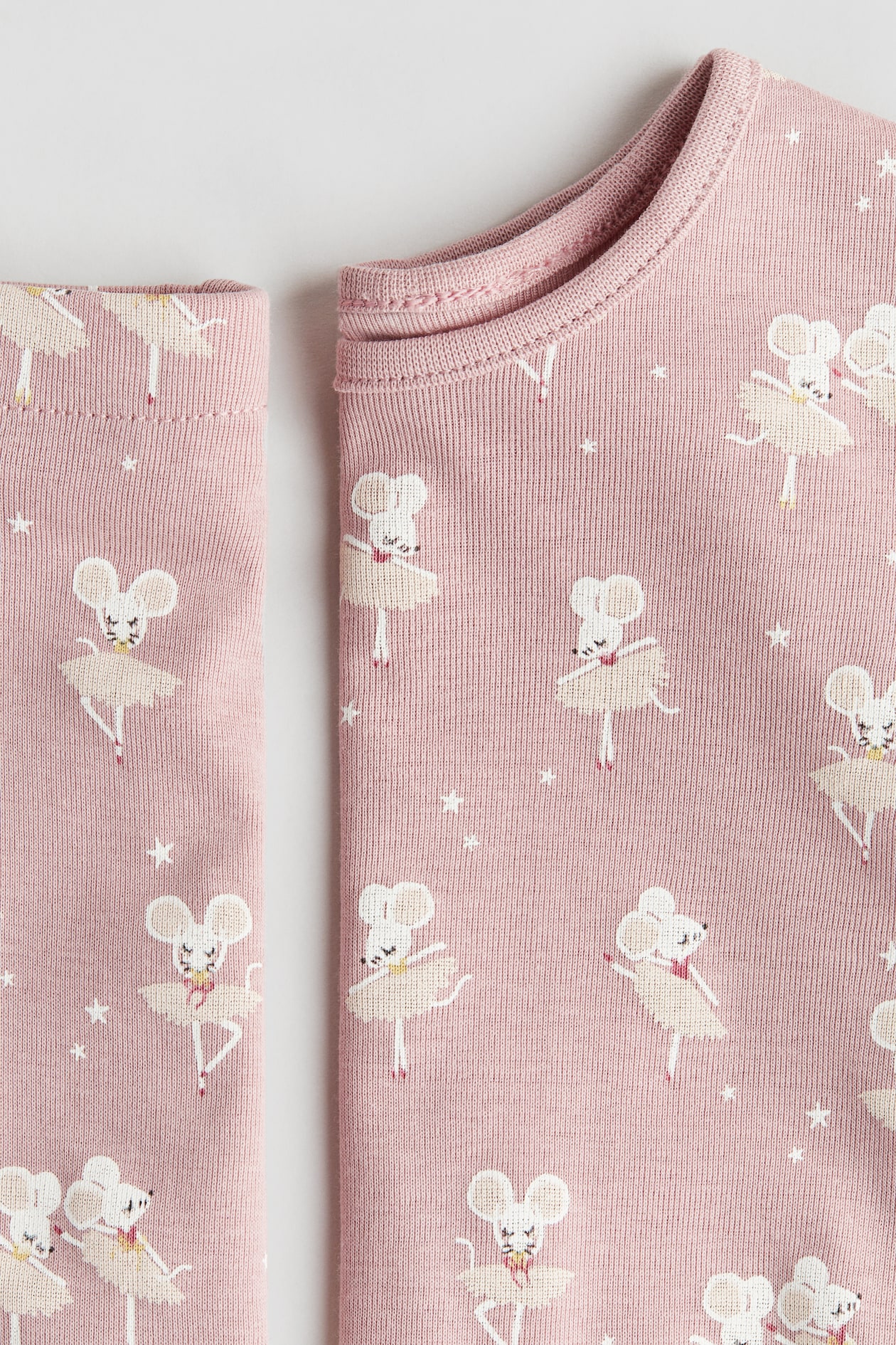 Printed Cotton Pajamas - Dusty pink/mice - Kids | H&M US