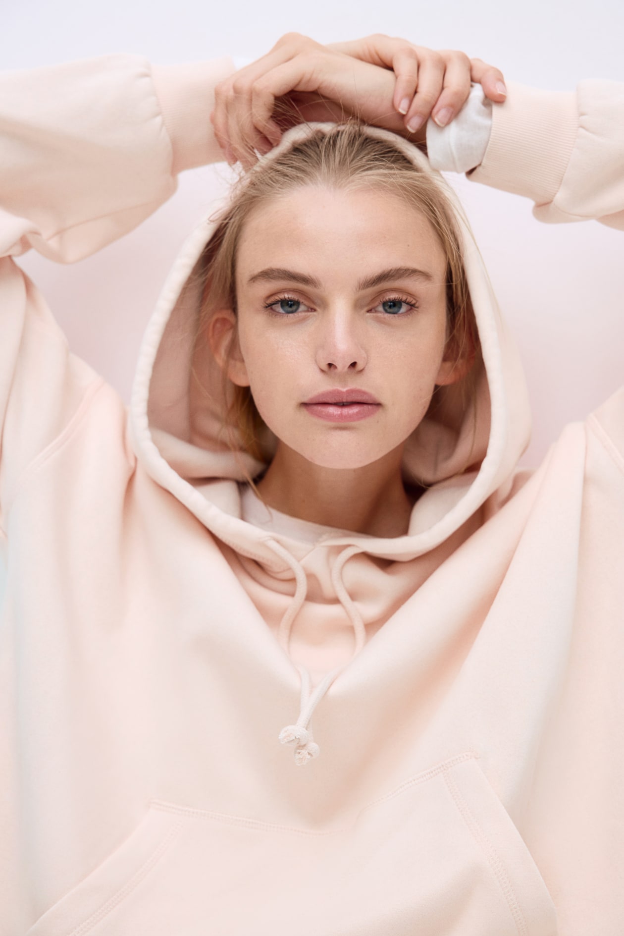 Oversized Hoodie - Light peach pink - Ladies | H&M US