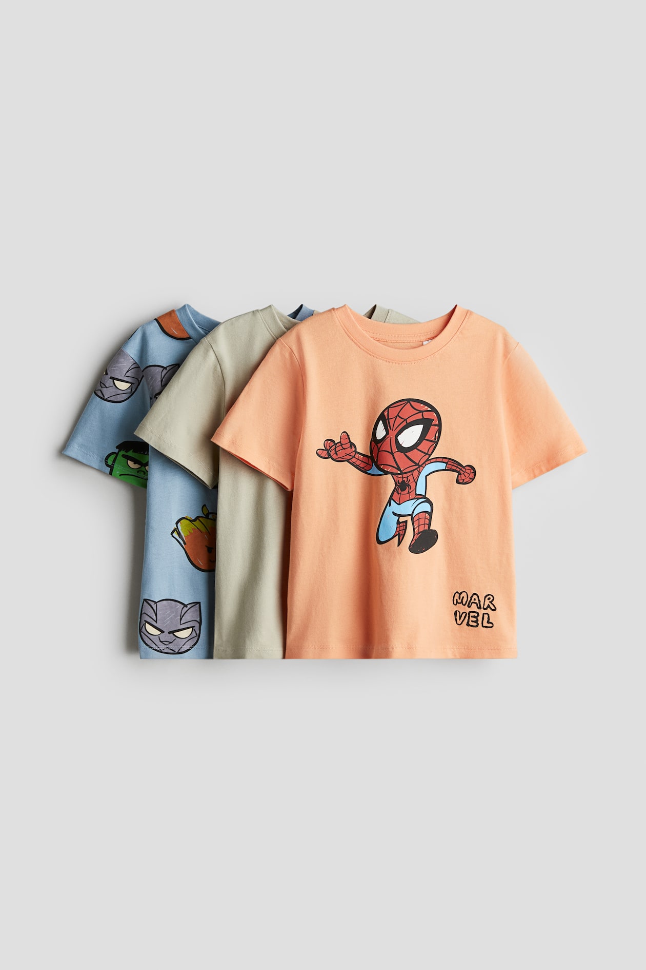 Pack de 3 camisetas con motivo estampado - Naranja/Marvel Comics ...