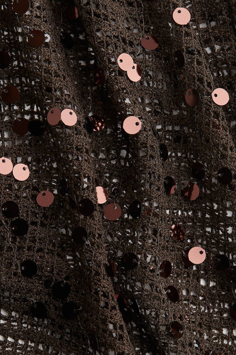 Sequined Net Pants - Dark brown - Ladies | H&M US