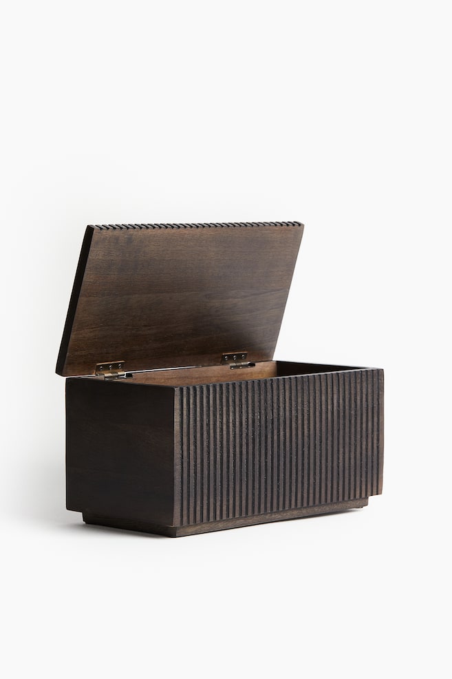 Dark brown Wooden Storage Box at H&M Home | H&M CA
