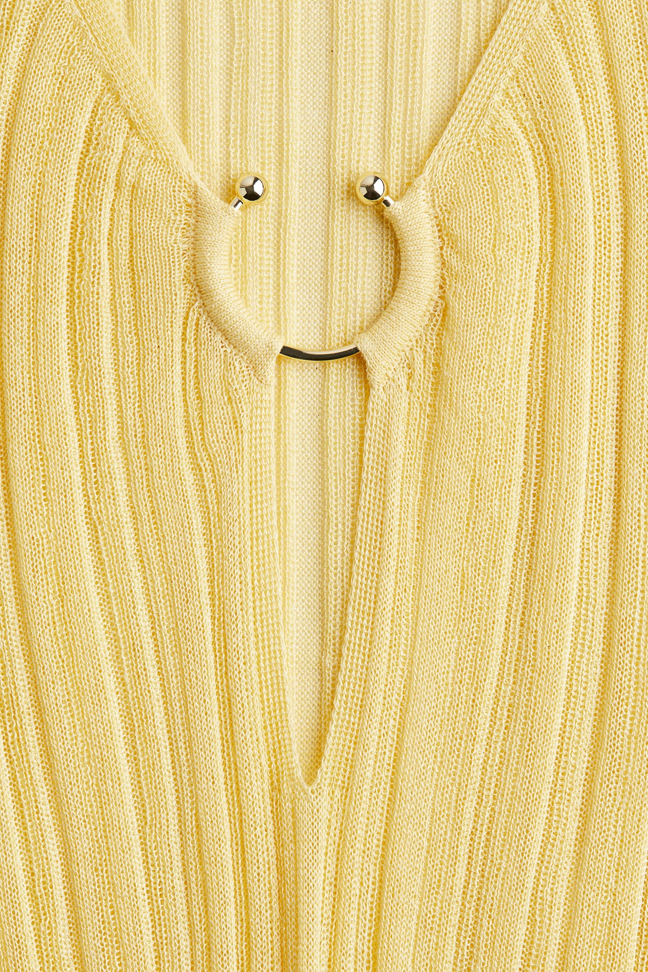 Women's Light yellow Rib-Knit Beach Dress | H&M US