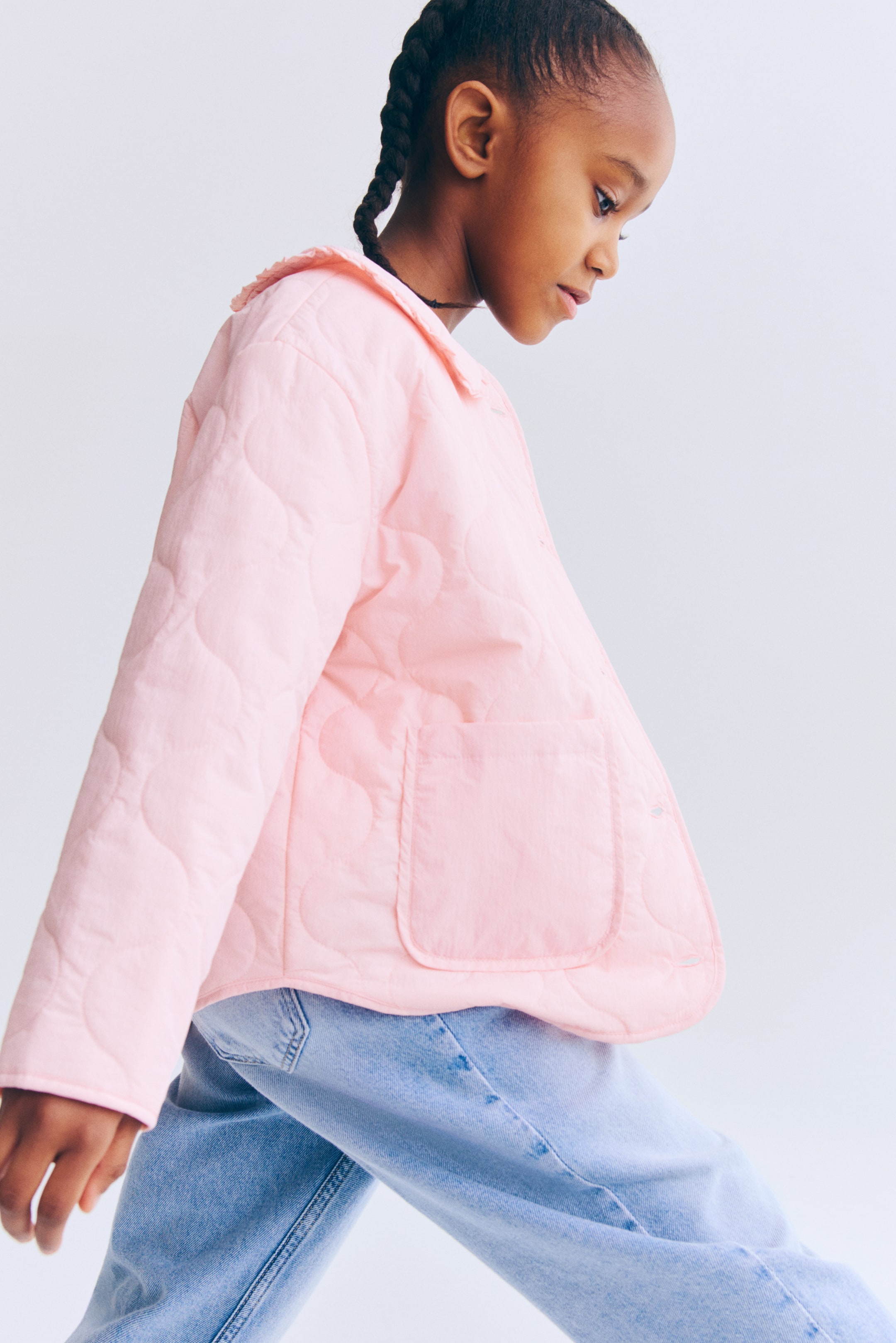 Light pink Quilted Jacket for kids | H&M CA