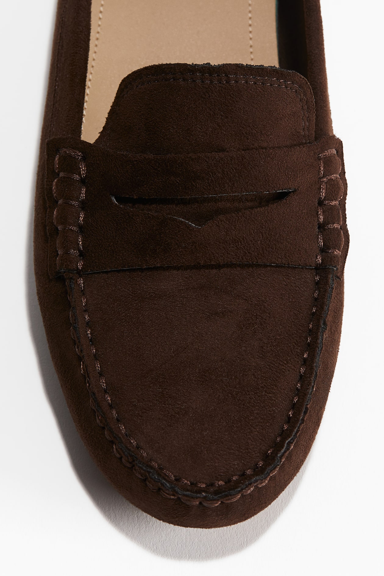 Women's Dark brown Napped Loafers | H&M CA