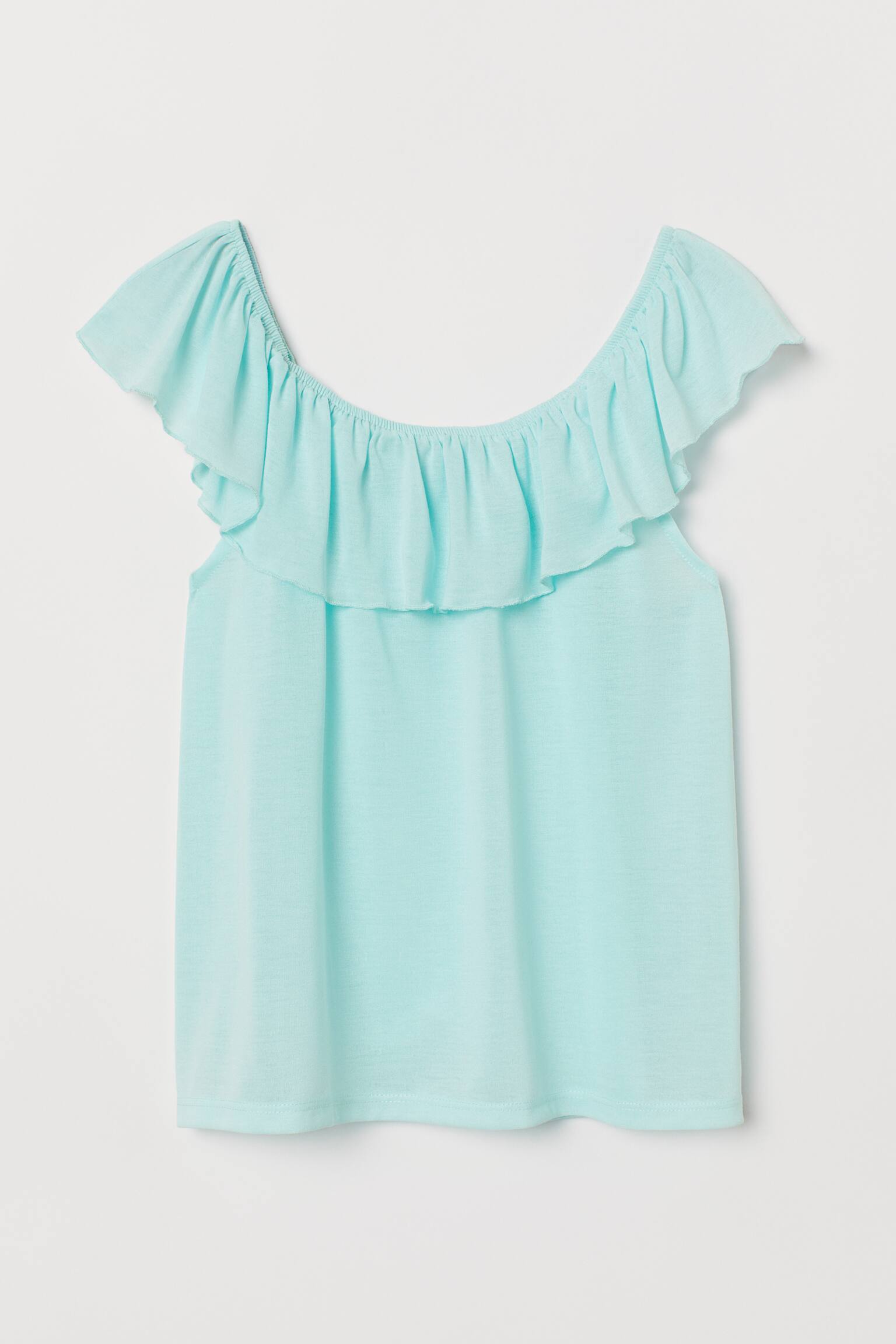Flounced top - Light turquoise - Kids | H&M