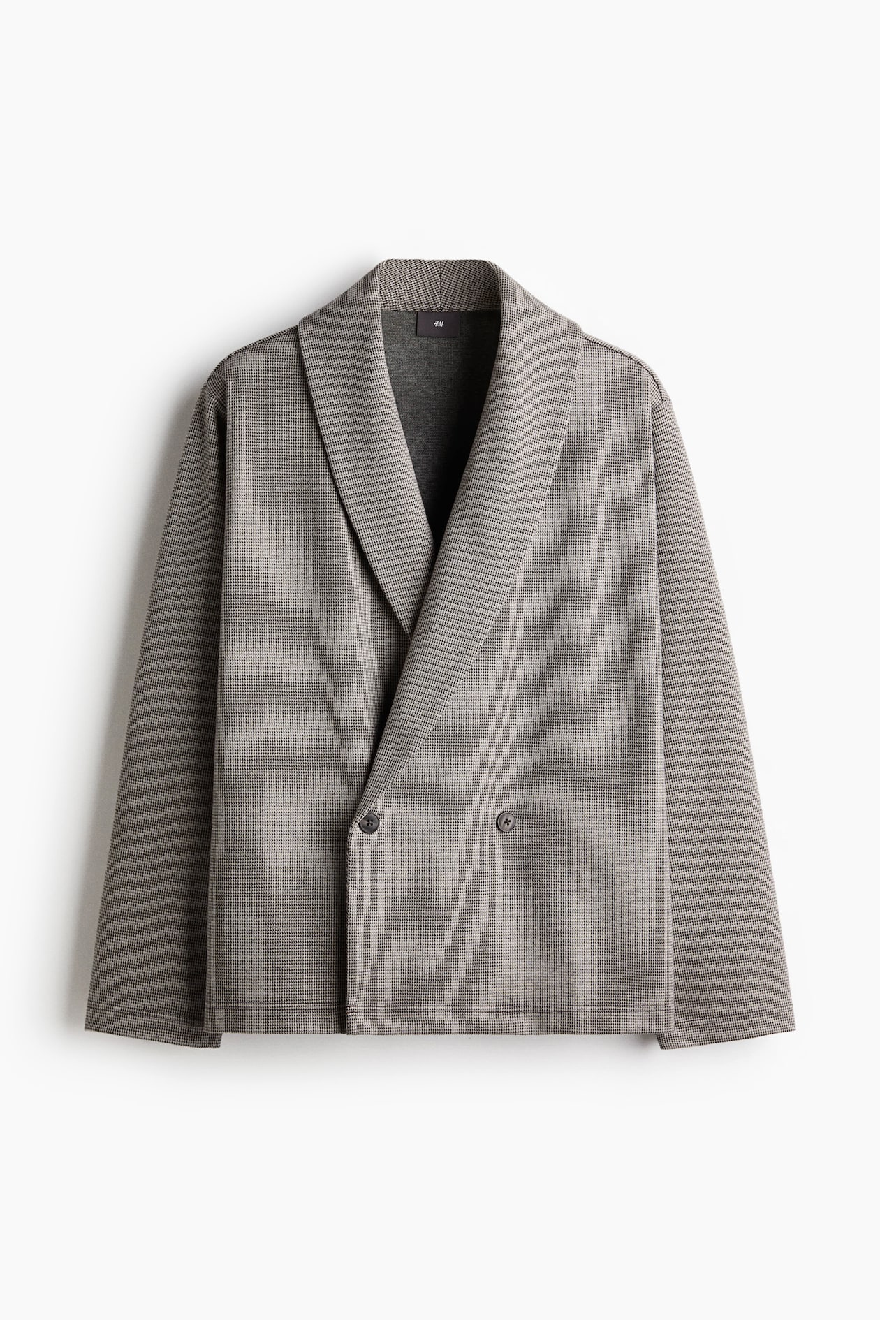 Žerzejové sako Relaxed Fit - Hnědá/pepitový vzor - MUŽI | H&M CZ