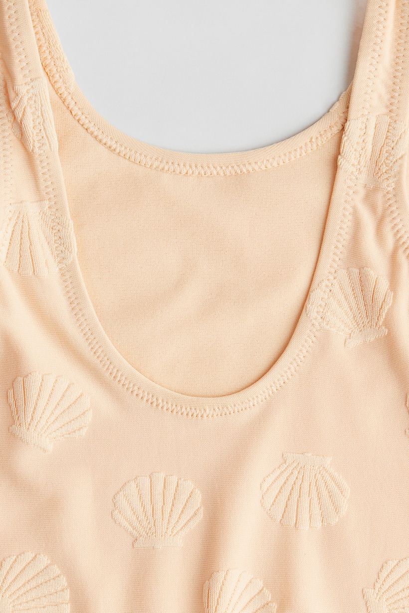 Light apricot/seashells Texture-Pattern Swimsuit for kids | H&M US
