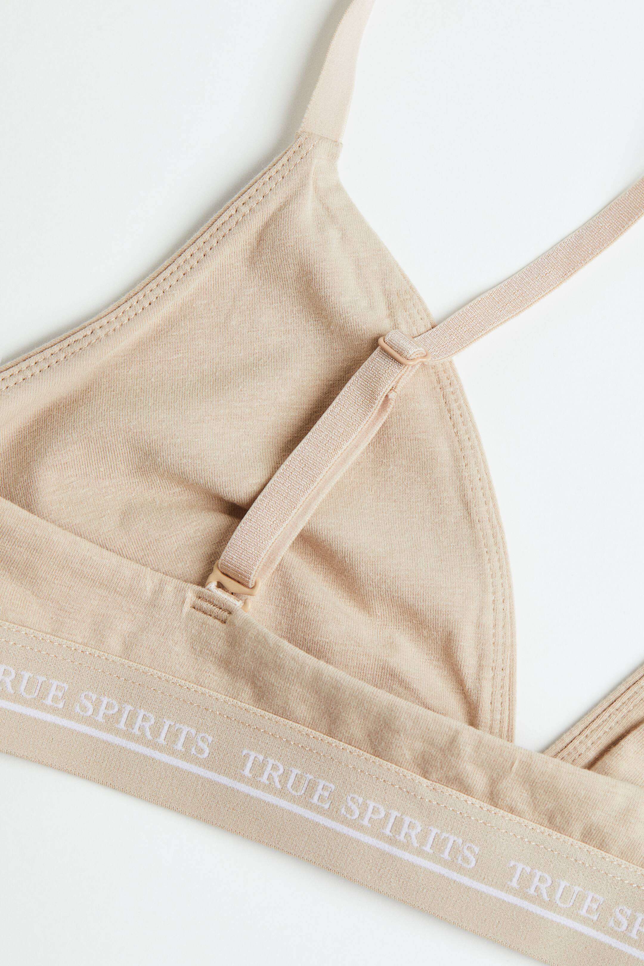 Katoenen bh-top - Lichtbeige - DAMES | H&M NL