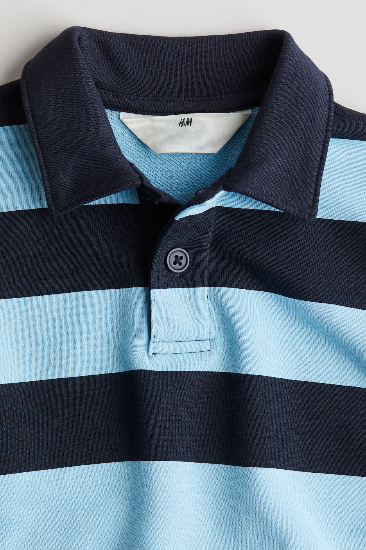 Navy blue/striped Loose-Fit Rugby Shirt for kids | H&M US