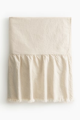 Raw-Edge Linen-Blend Bedspread - Beige - Home All | H&M US
