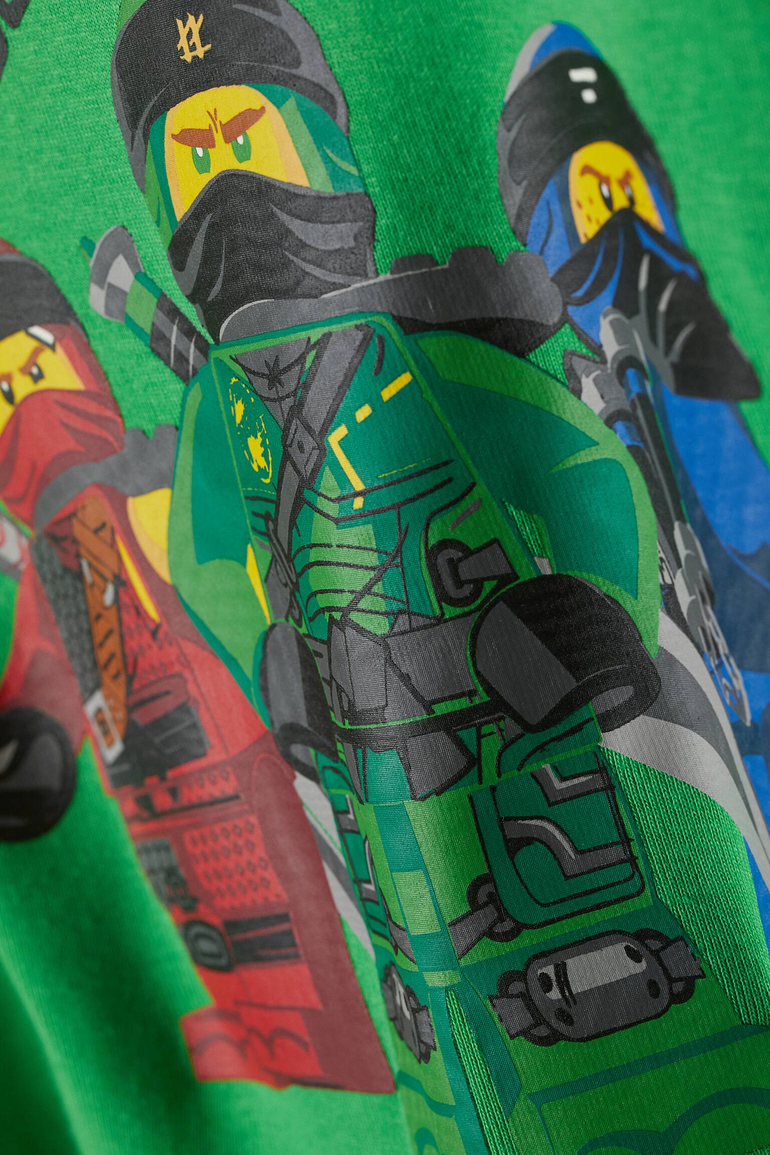 Jersey pyjamas - Long sleeve - Long - Neon green/Ninjago - Kids | H&M GB