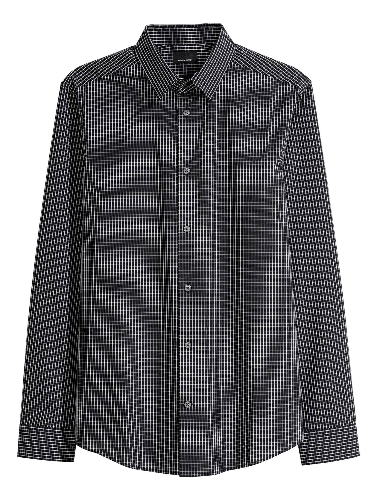 - Hemd aus Premium Cotton - Schwarz/Kariert - Men | H&M DE