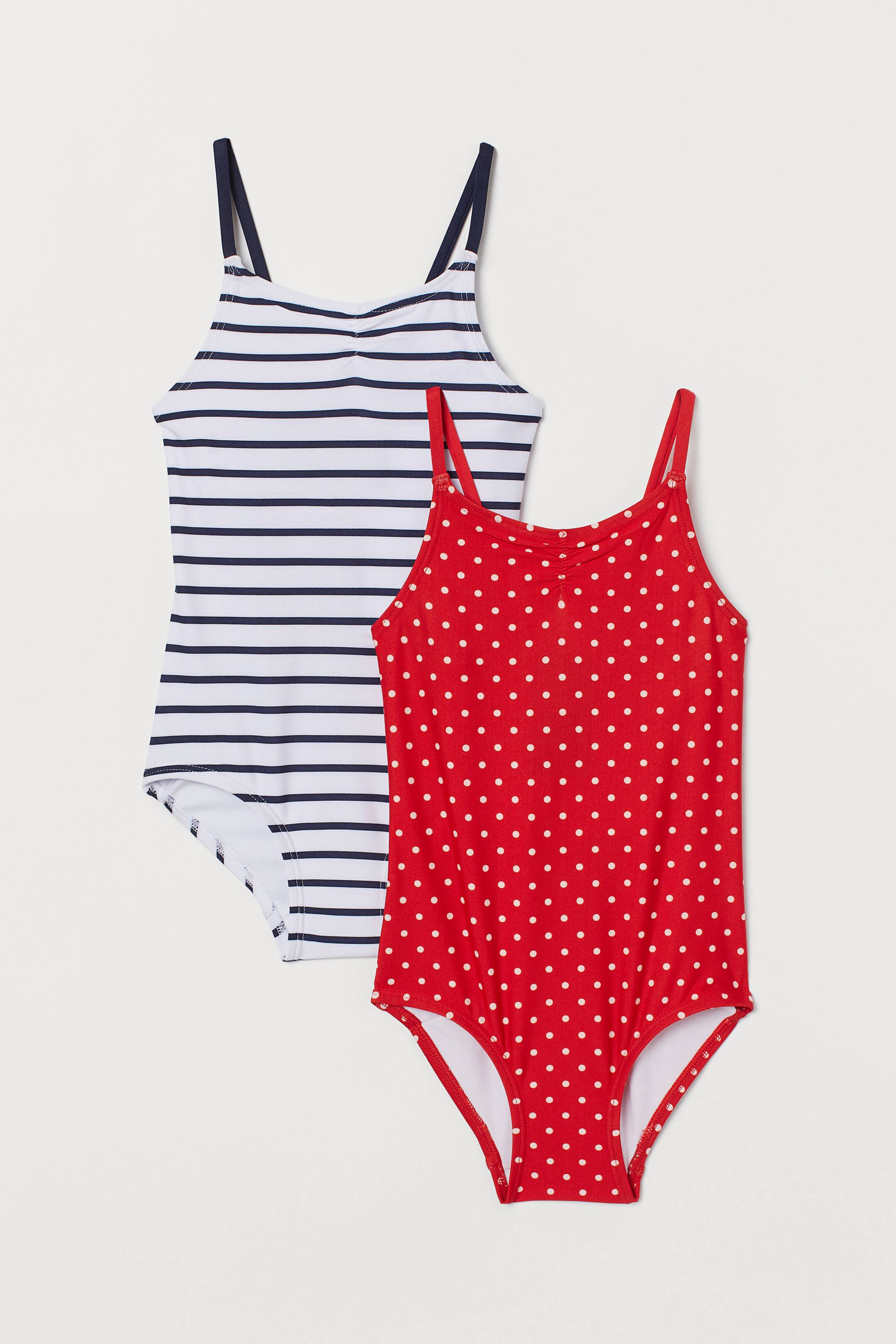 Balení: 2 plavky - Červená/puntíky - DĚTI | H&M CZ