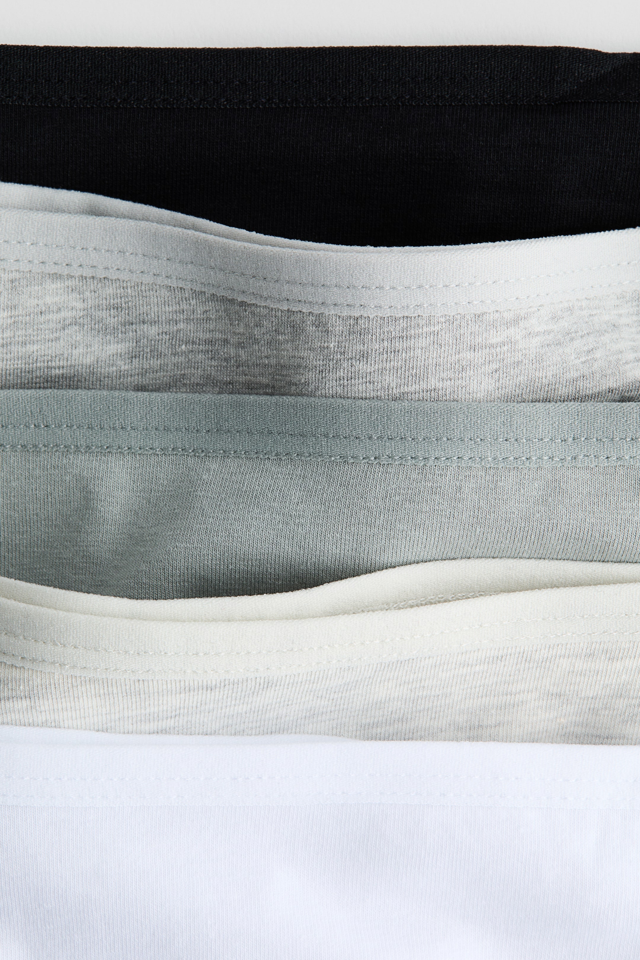 Set van 10 katoenen slips Brief - Zwart/wit/lichtgrijs - KINDEREN | H&M BE