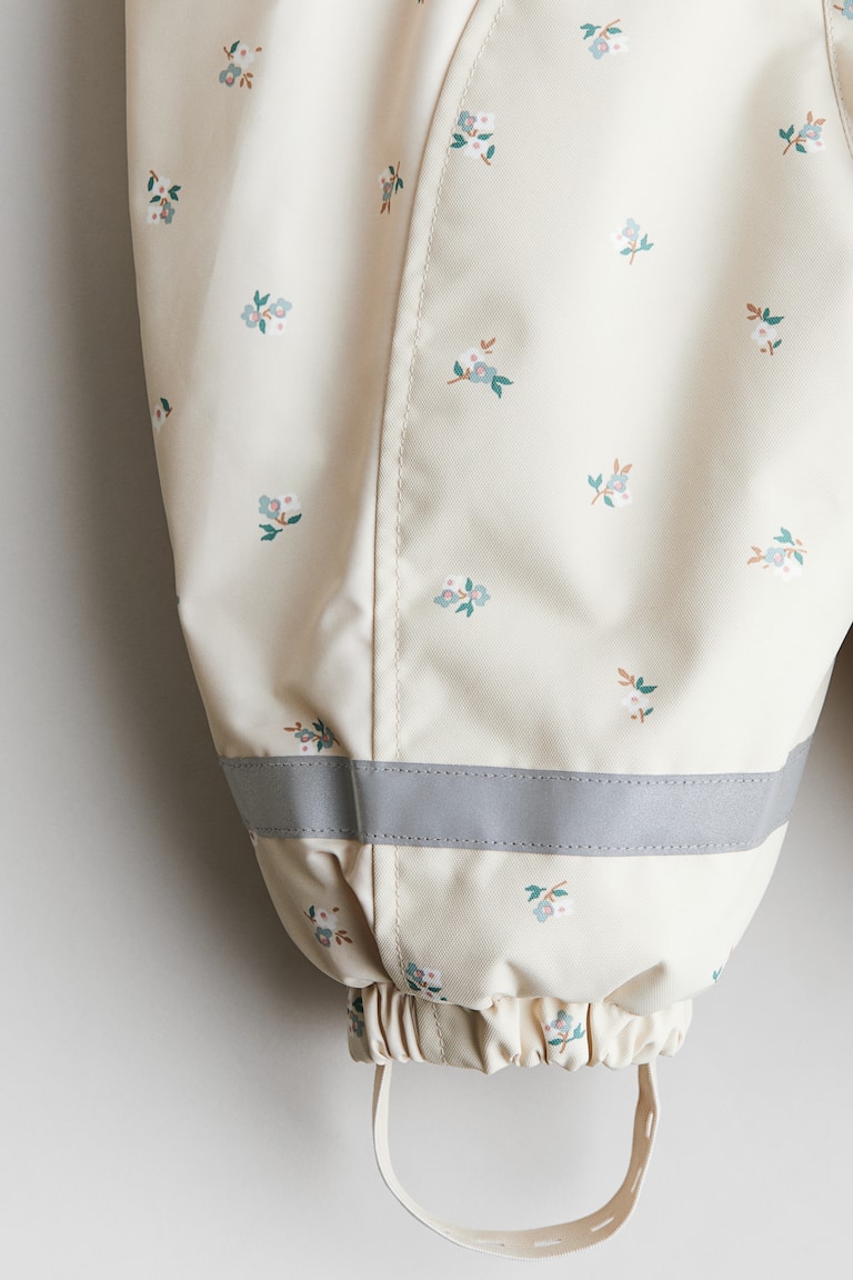 Water-Repellent Snowsuit - Light beige/floral - Kids | H&M US